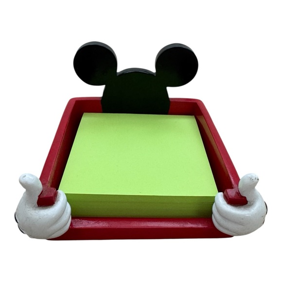 Disney | Office | Disney Mickey Mouse 3 X 3 Postit Notepad Holder ...